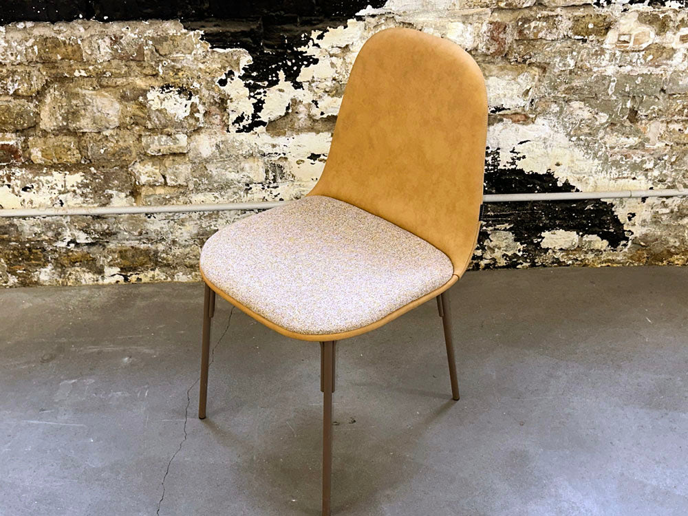 Mobliberica - Stuhl - Galet - Stoff zweifarbig gelb - konfigurierbar